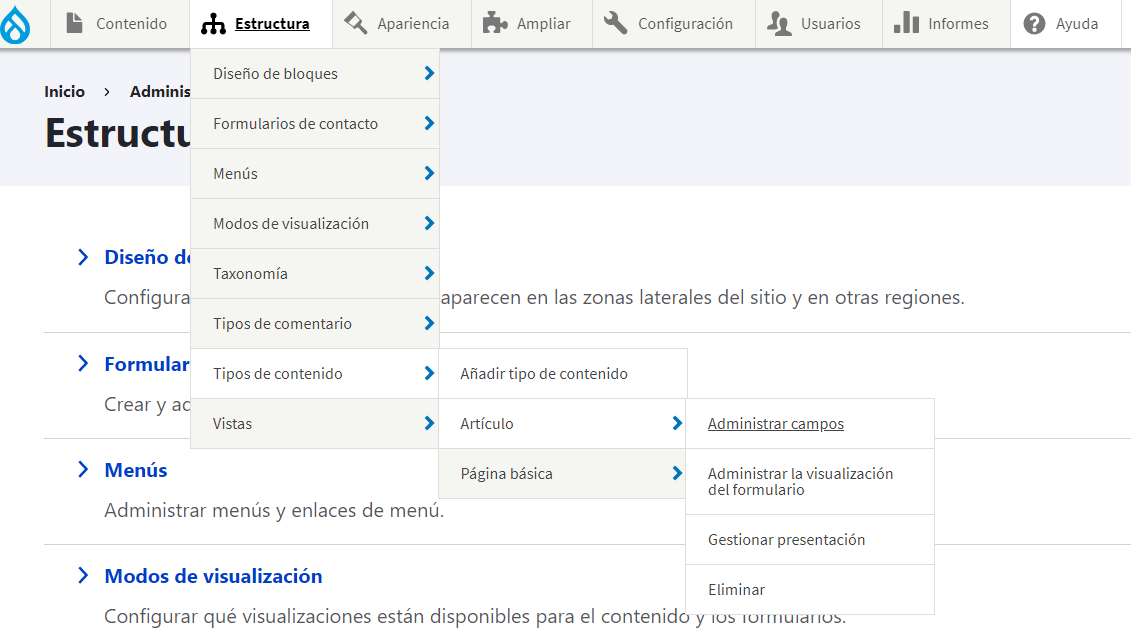 Tutorial de instalacion del modulo Admin Toolbar en Drupal Tutorial de instalacion del modulo Admin Toolbar en Drupal