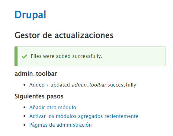 Tutorial de instalacion del modulo Admin Toolbar en Drupal Tutorial de instalacion del modulo Admin Toolbar en Drupal